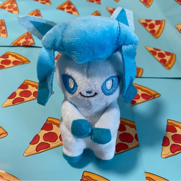 Toys | Pokmon Eevee Evolution Glaceon Plush Keychain | Poshmark